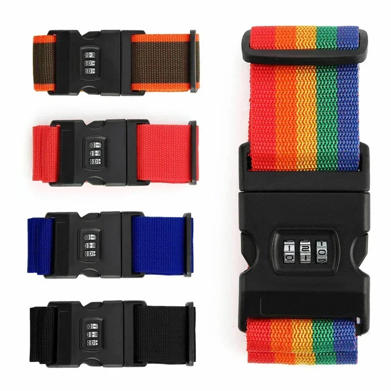 Anti-theft Travel Luggage Strap Adjustable Password Lock Packing Belt ...
