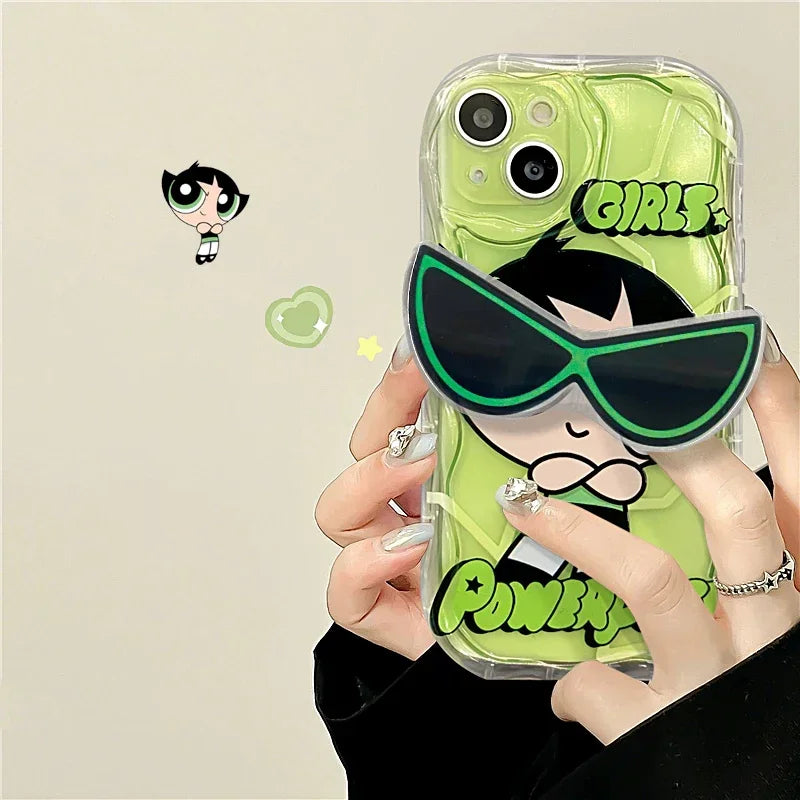 The Powerpuff Girls Glasses Stand Case for iPhone 15 14 11 Pro Max 13 ...